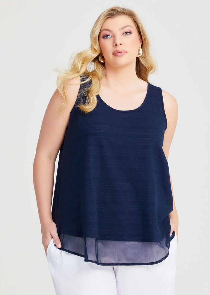 Plus Size Women's Malta Tank in Dark Blue | Taking Shape AU