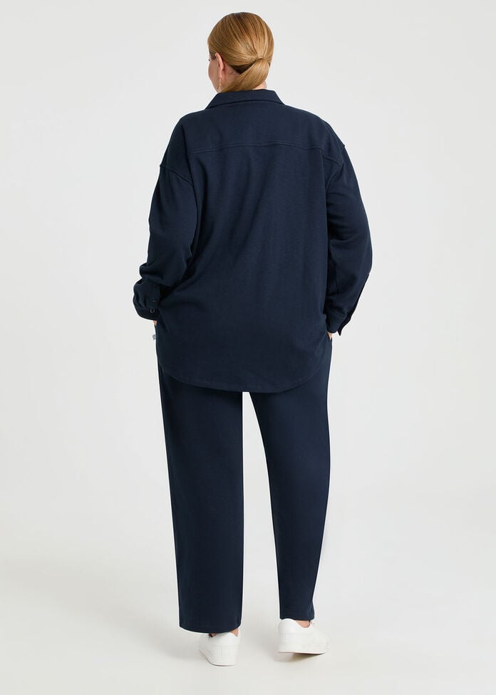 Shop Plus Size Sweat Shacket, Blue | Taking Shape NZ