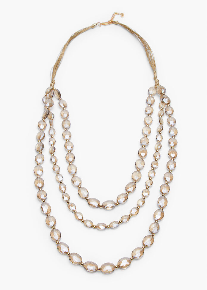 Shop Layered Crystal Necklace in White | Accessories | Taking Shape AU