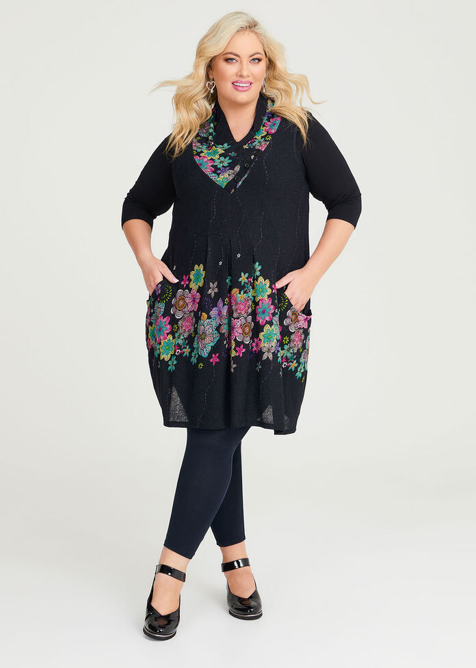Shop Plus Size Flower Printed Tunic in Blue | Sizes 12-30 | Taking Shape AU