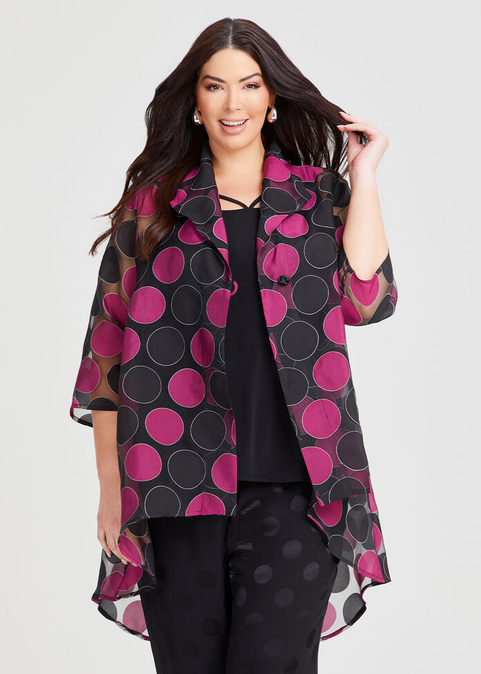 Shop Plus Size Spot Burnout Swing Jacket, Red | Taking Shape AU