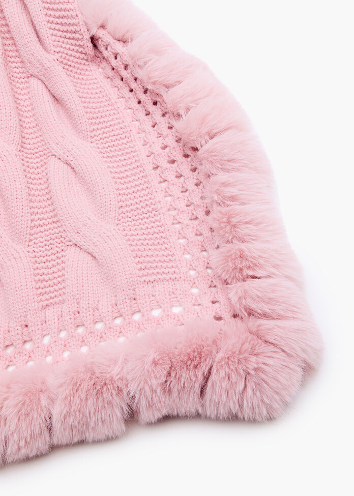 Shop Plus Size Detailed Fur Wrap, Red | Taking Shape AU