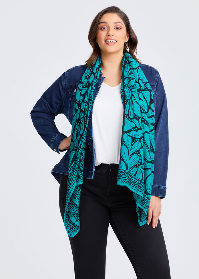 Shop Abstract Scarf in Green | Accessories | Taking Shape UK