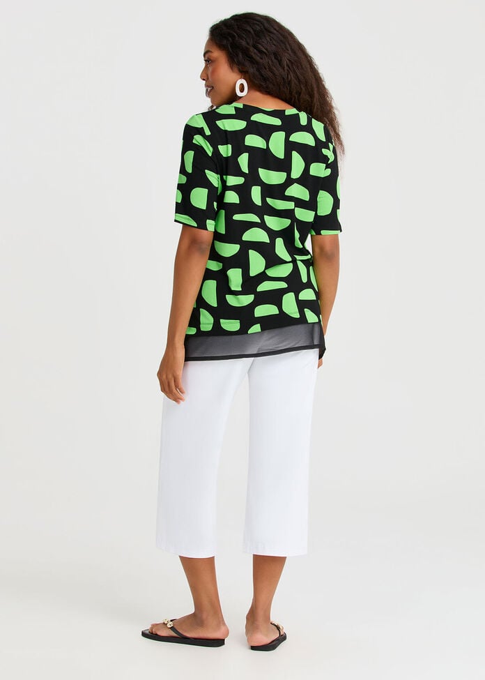 Shop Plus Size Natural Ayla Abstract Top, Green | Taking Shape NZ