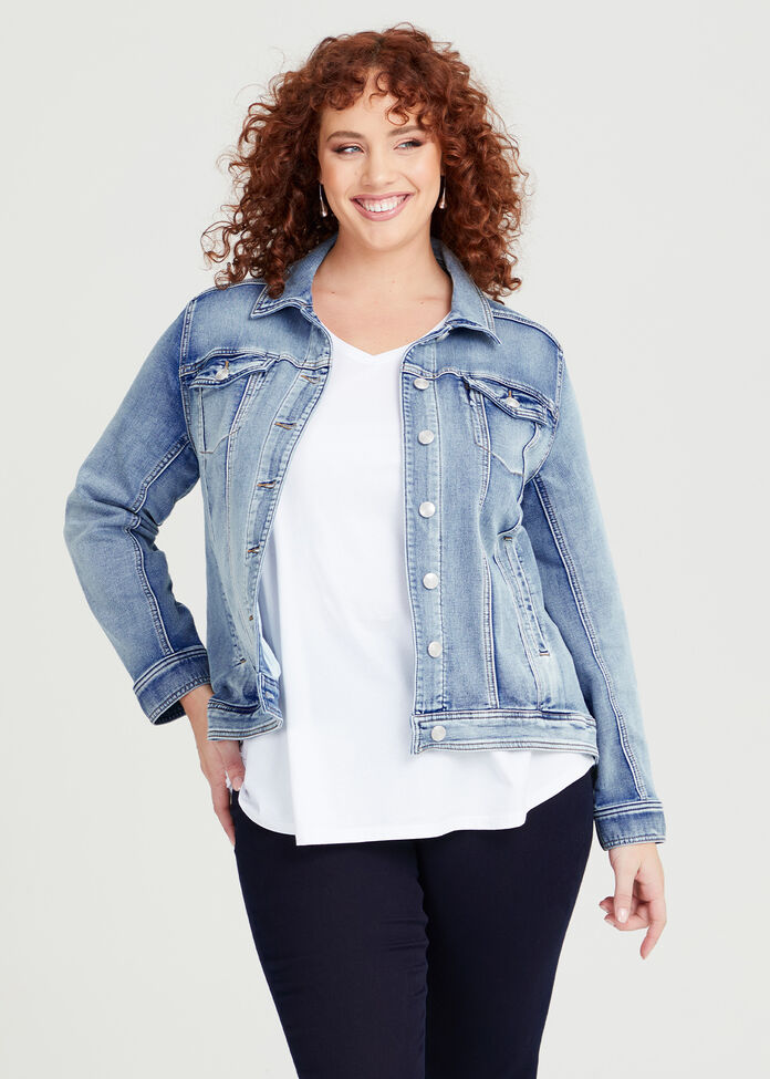 Shop Plus Size The Best Fit Denim Jacket in Blue | Taking Shape AU