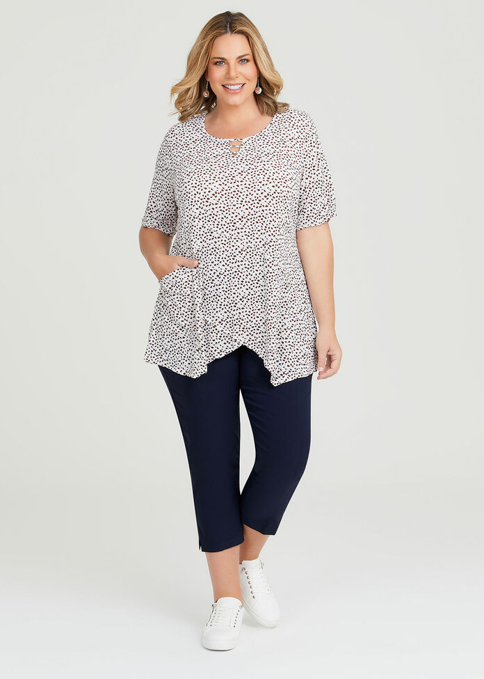 Shop Plus Size Taylor Printed Top, White | Taking Shape AU