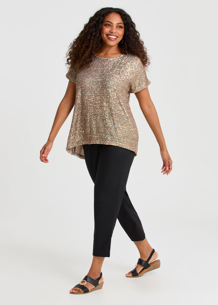 Shop Plus Size Sequin Gala Overtop, Gold | Taking Shape NZ