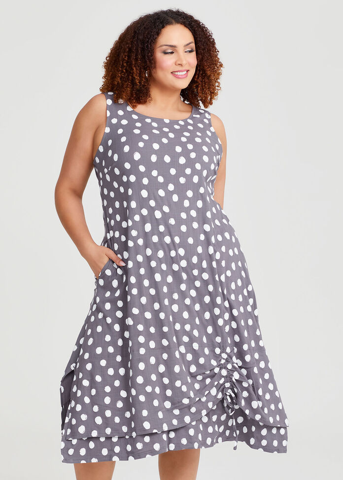 Shop Plus Size Natural Martha Spot Dress, Multi | Taking Shape AU