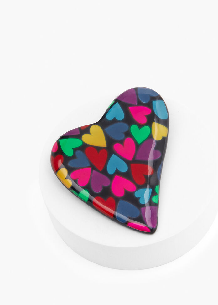 Shop Printed Hearts Brooch in Multi | Accessories | Taking Shape AU