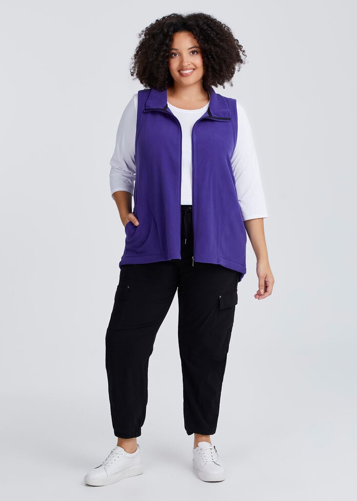 Plus Size Polar Fleece Vest in Violet Blue | Taking Shape AU