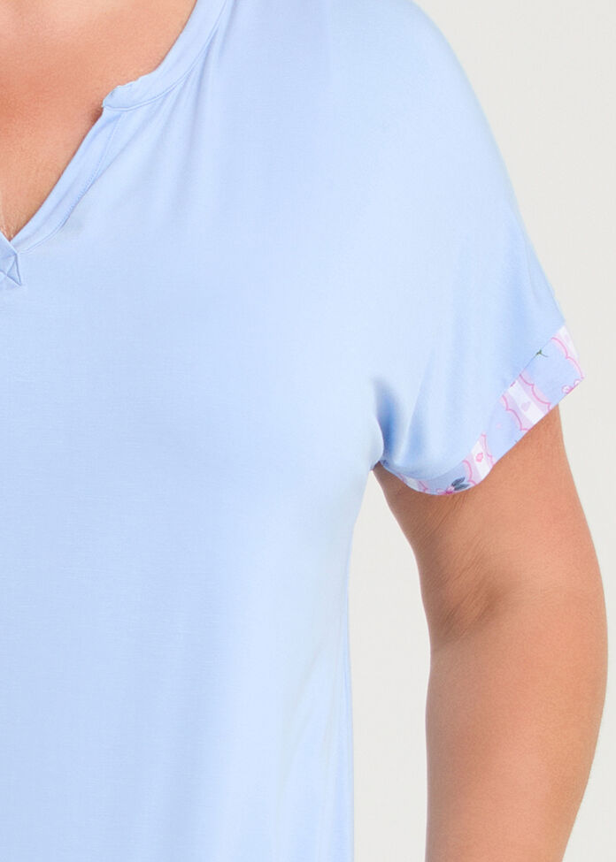 Shop Plus Size Bamboo Pastel Pyjama Top, Blue | Taking Shape AU