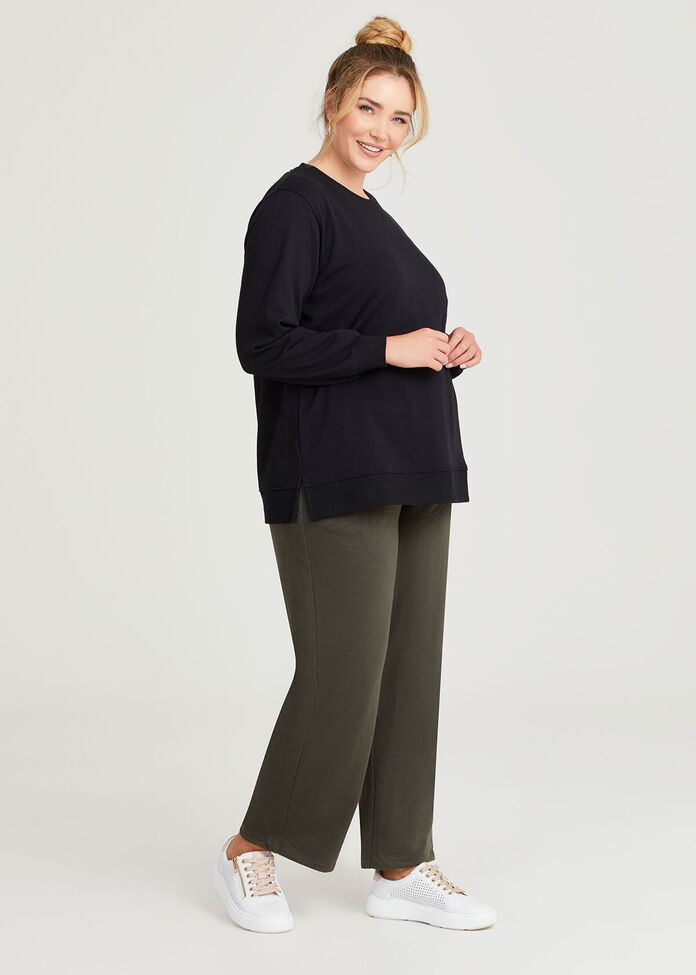 Shop Plus Size Boyfriend Tunic Sweat, Black | Taking Shape AU