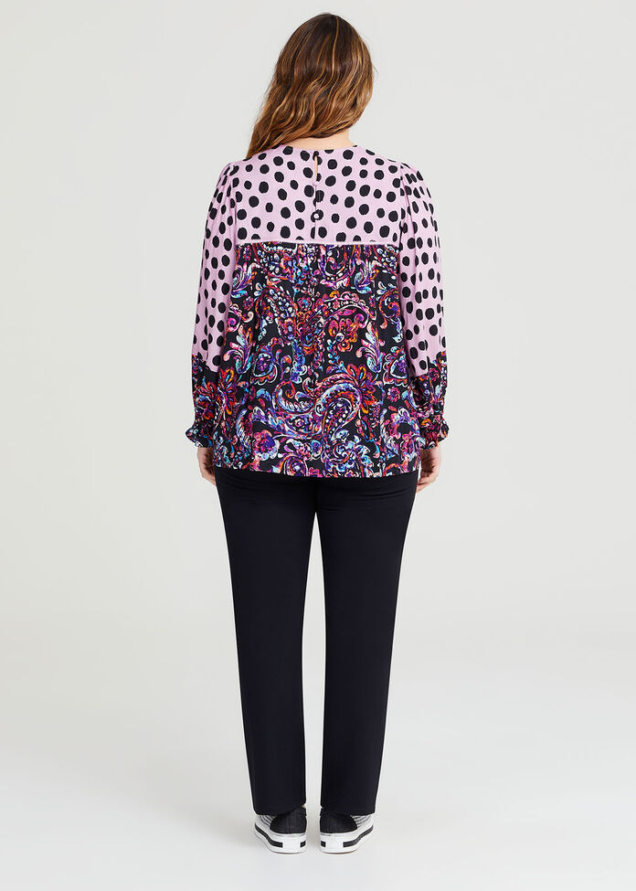 Shop Plus Size Natural Multi Print Splice Top, Multi | Taking Shape AU