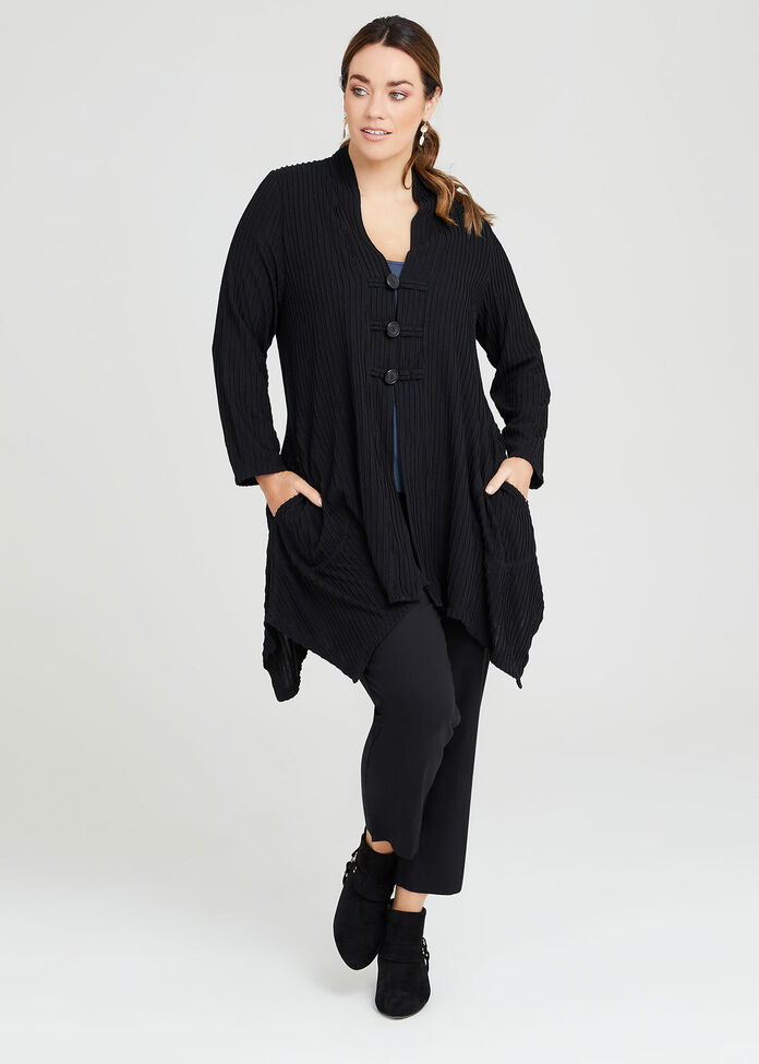Shop Plus Size Tammy Textured Cardigan in Black | Taking Shape AU