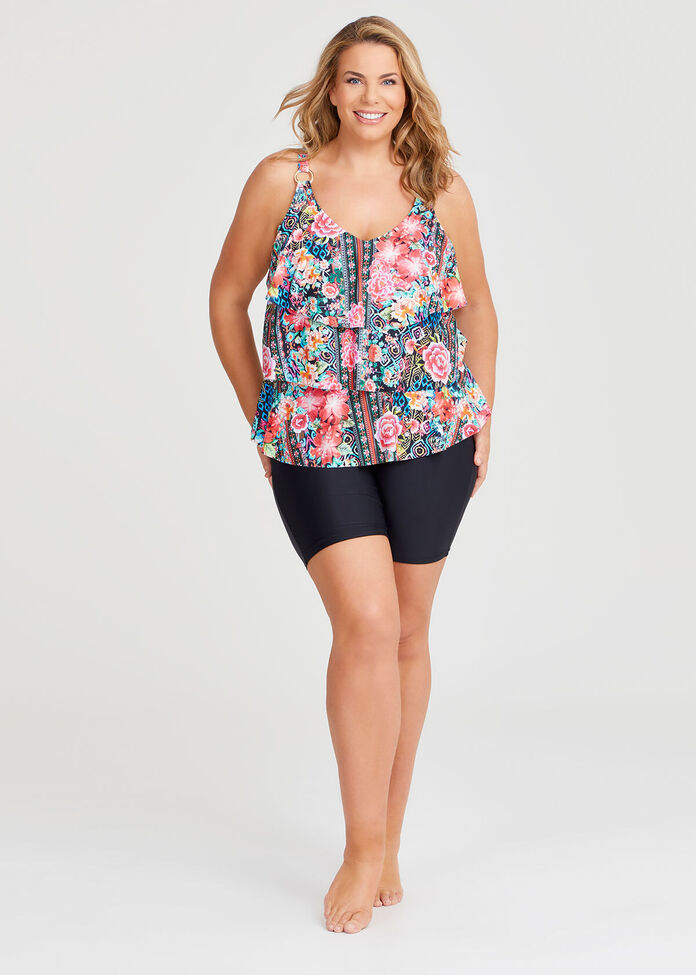 Shop Plus Size Blooming Meadows Frill Tankini, Multi | Taking Shape NZ