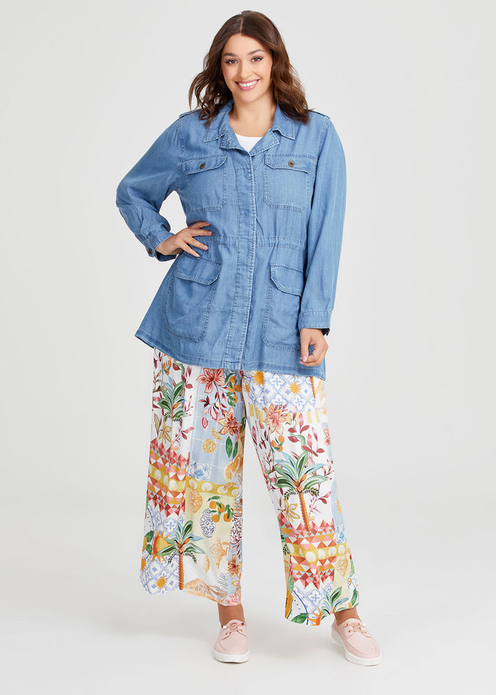 Shop Plus Size Chambray Anorak Jacket, Blue | Taking Shape AU