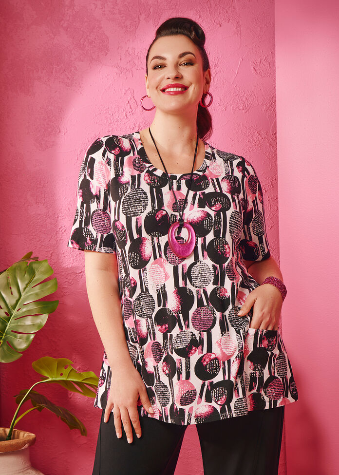 Shop Plus Size Foil Spot Natural Top, Multi | Taking Shape NZ