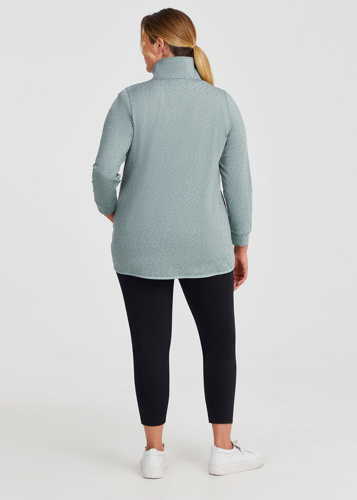 Shop Plus Size Active Spacedye Half Zip Top, Blue | Taking Shape NZ