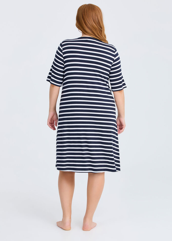 Shop Plus Size Garfield Stripe Nightie, Multi | Taking Shape NZ