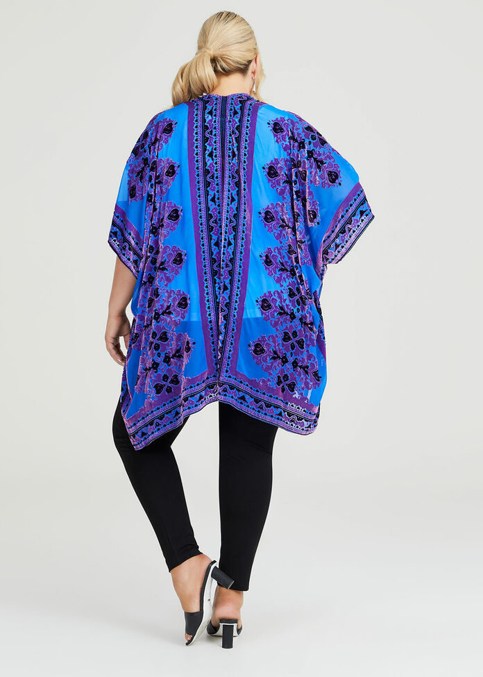 Shop Royal Blue Burnout Cape in Blue | Accessories | Taking Shape NZ