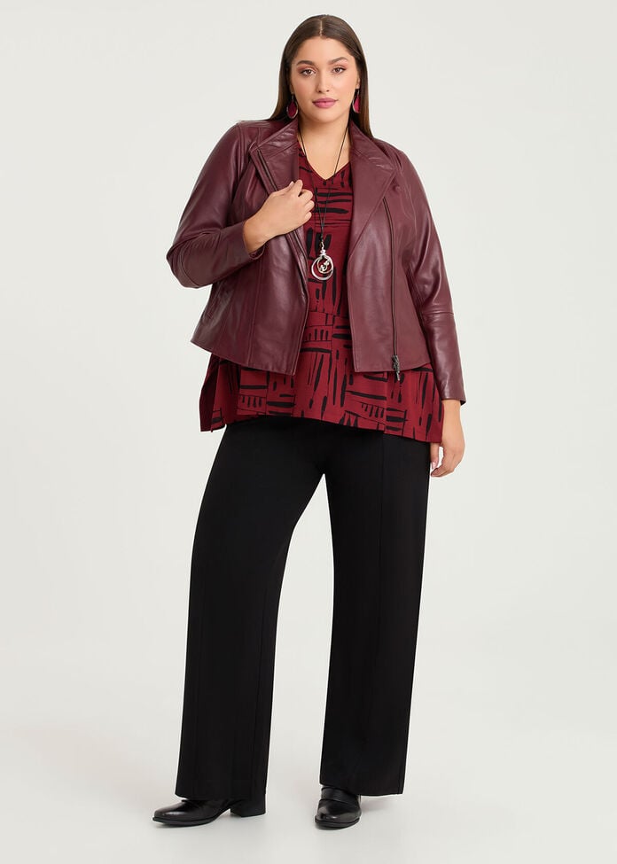 Shop Plus Size Ponte Ruby Abstract Top, Multi | Taking Shape NZ