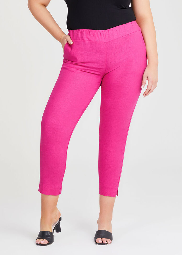 Shop Plus Size Amour Linen Suit Pant, Red | Taking Shape NZ