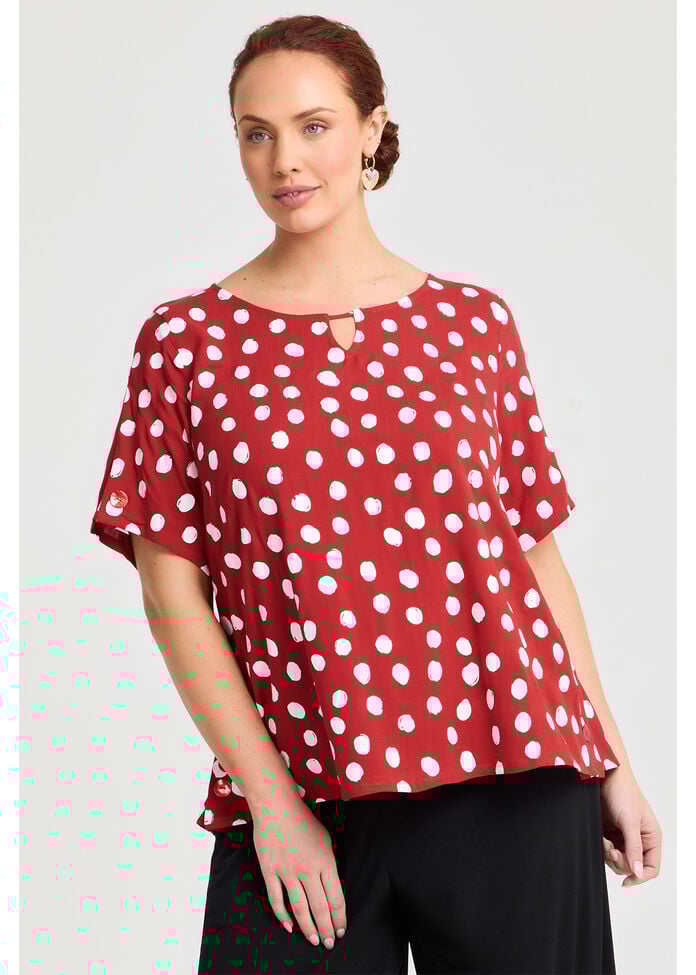 Shop Plus Size Natural Sicilian Spot Top, Orange | Taking Shape NZ