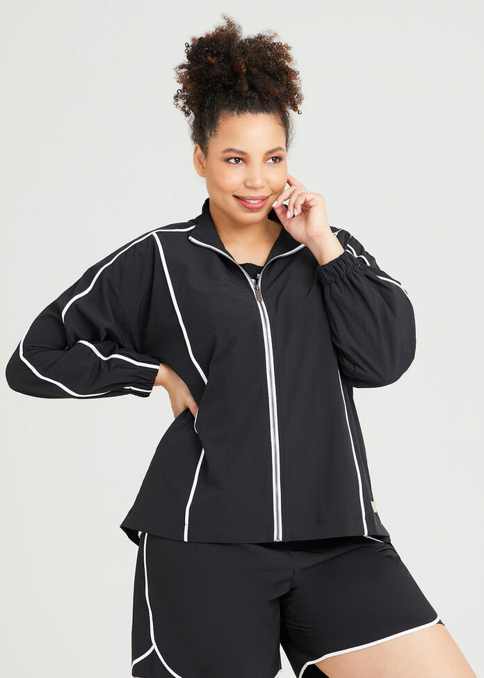 Shop Plus Size Explorer Contrast Zip Jacket, Black | Taking Shape AU