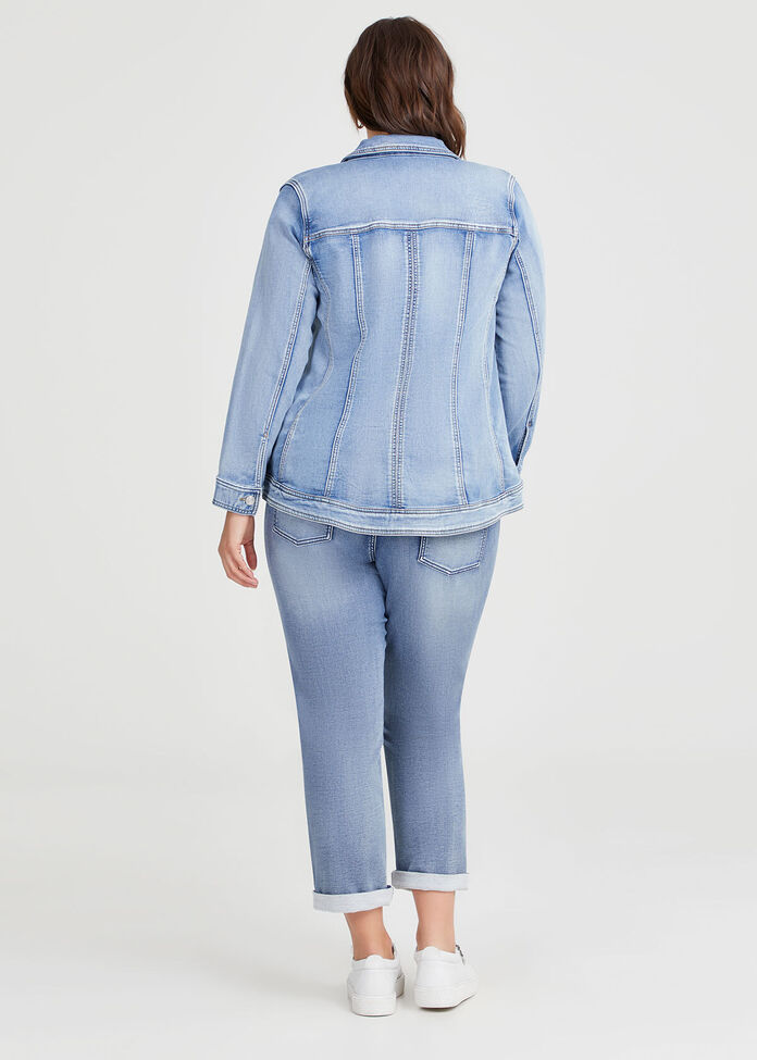 Shop Plus Size The Best Fit Denim Jacket, Blue | Taking Shape AU