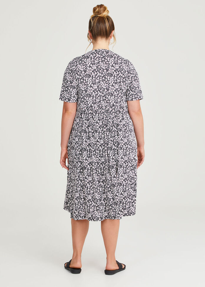 Shop Plus Size Puff Print Dress, Print | Taking Shape NZ