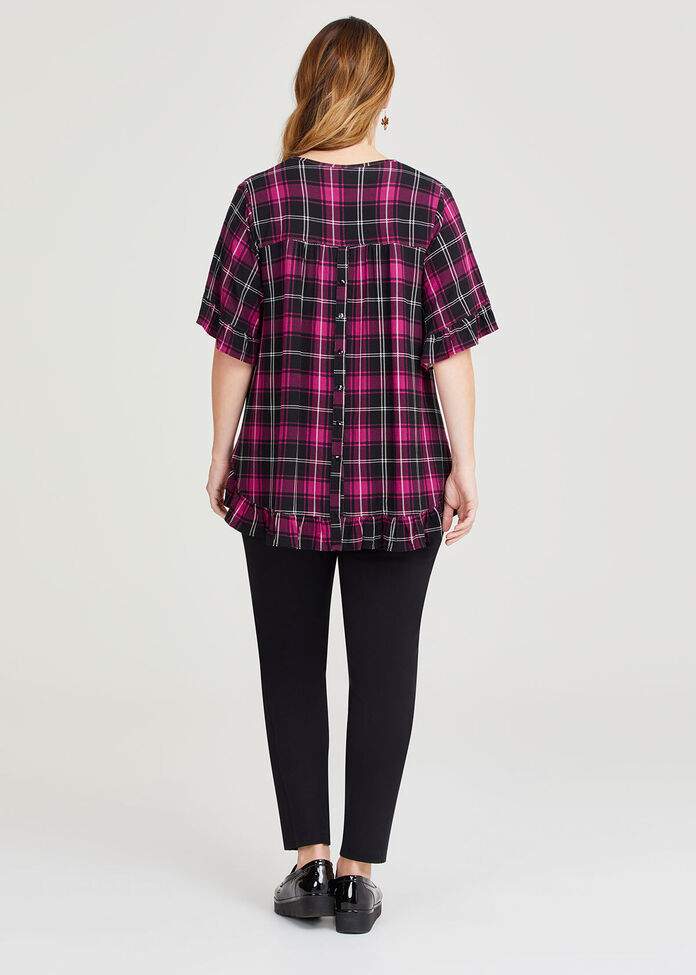 Shop Plus Size Salsa Ruffle Hem Natural Top, Red | Taking Shape NZ