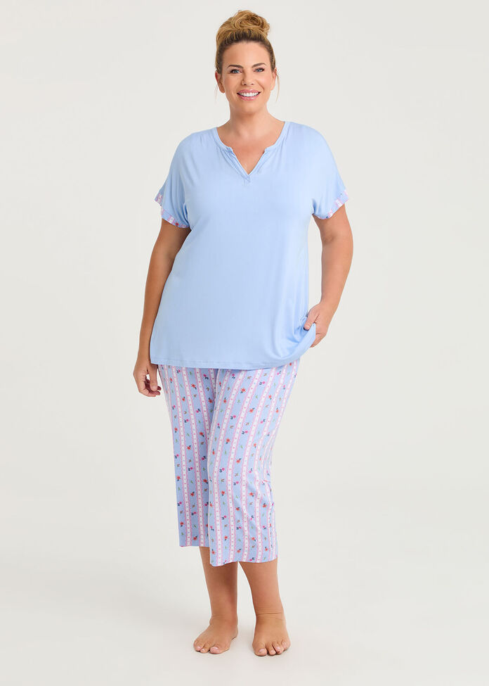Shop Plus Size Bamboo Pastel Pyjama Top, Blue | Taking Shape AU