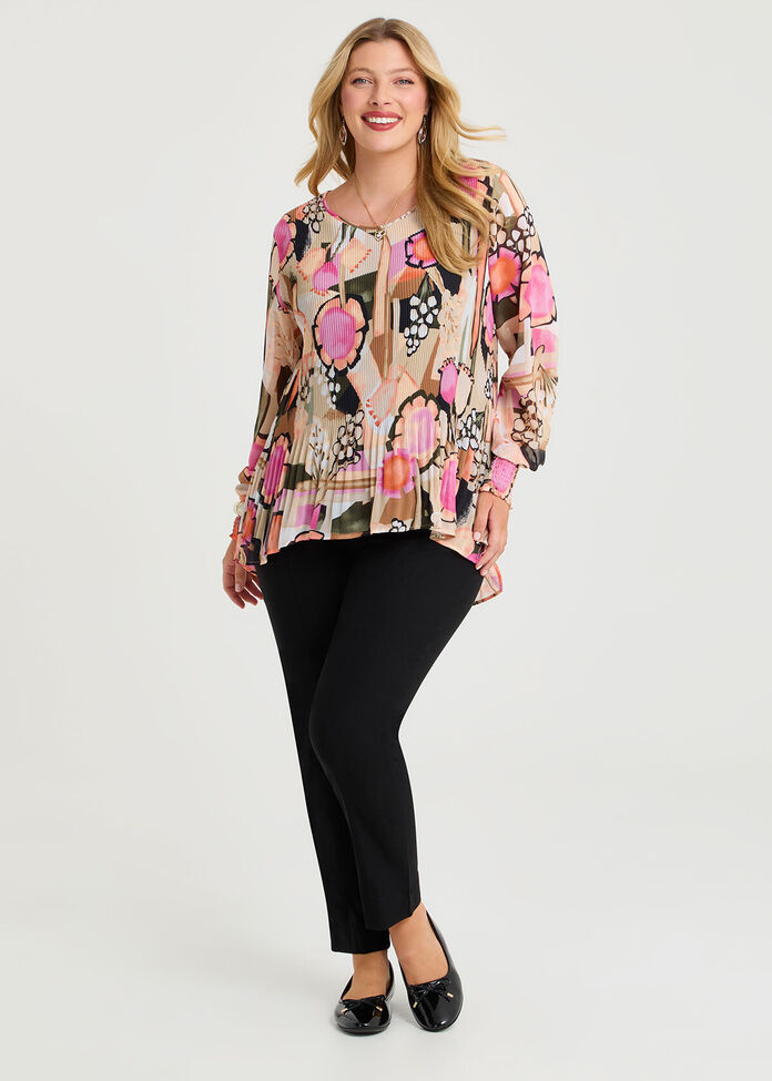 Shop Plus Size Scenic Plisse Hi-lo Tunic, Floral | Taking Shape AU