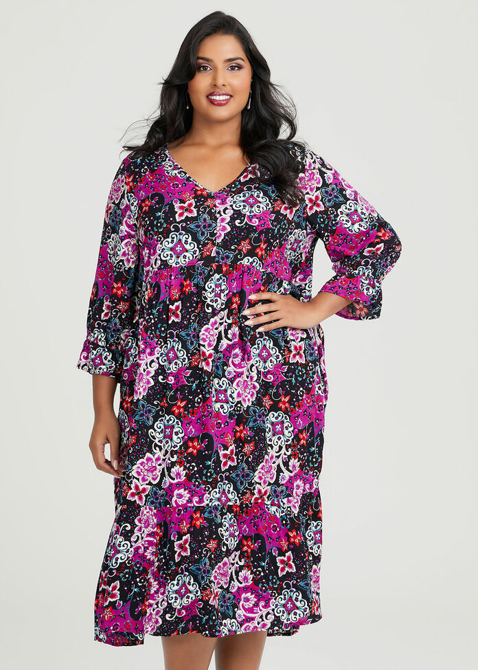 Shop Plus Size Natural Everly Dress, Multi | Taking Shape AU