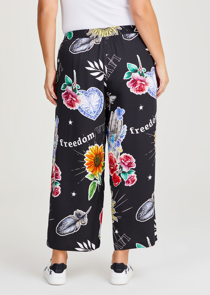 Shop Plus Size Natural Abstract Motif Pant, Multi | Taking Shape AU