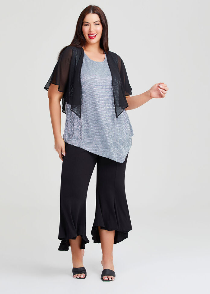 Shop Plus Size Quick Step Chiffon Cover Up, Black | Taking Shape NZ