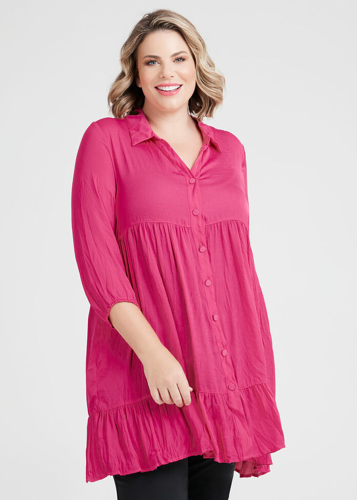 Shop Plus Size Luxe Glam Tier Shirt, Pink | Taking Shape AU