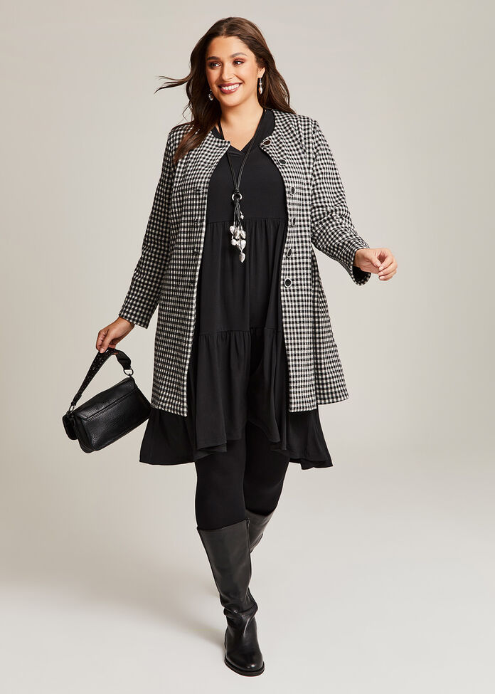 Shop Plus Size Squares Jacquard Jacket in Multi | Taking Shape AU