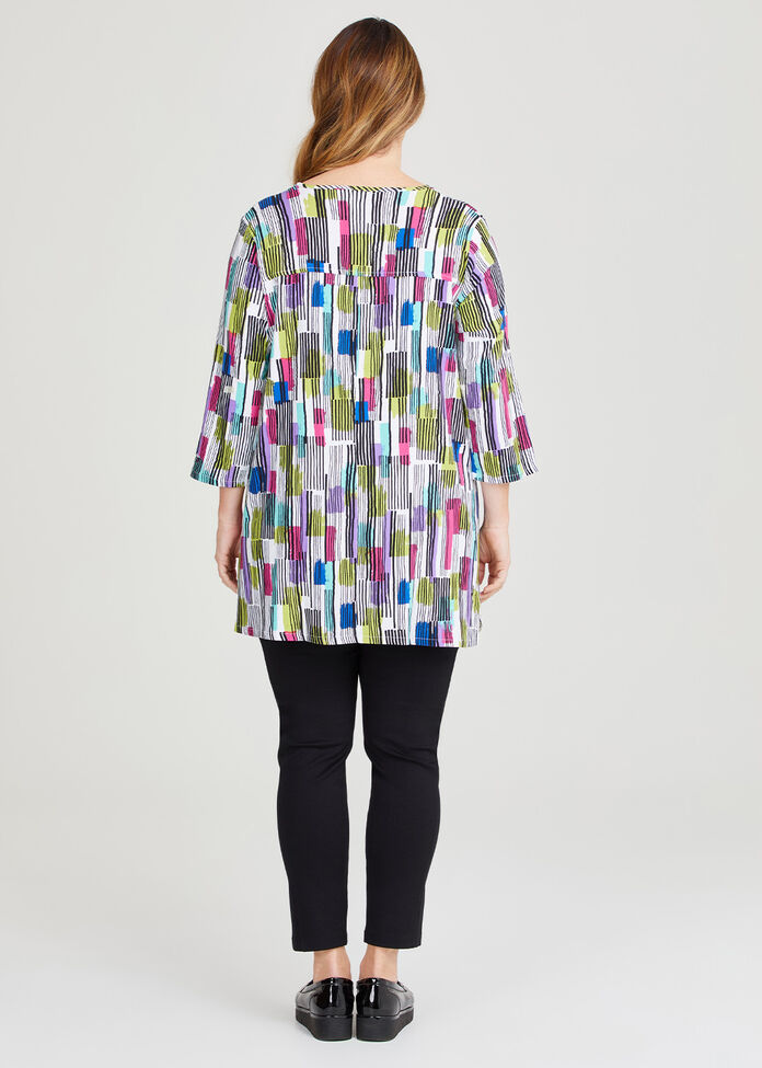 Shop Plus Size Button Detail Natural Tunic, Multi | Taking Shape AU