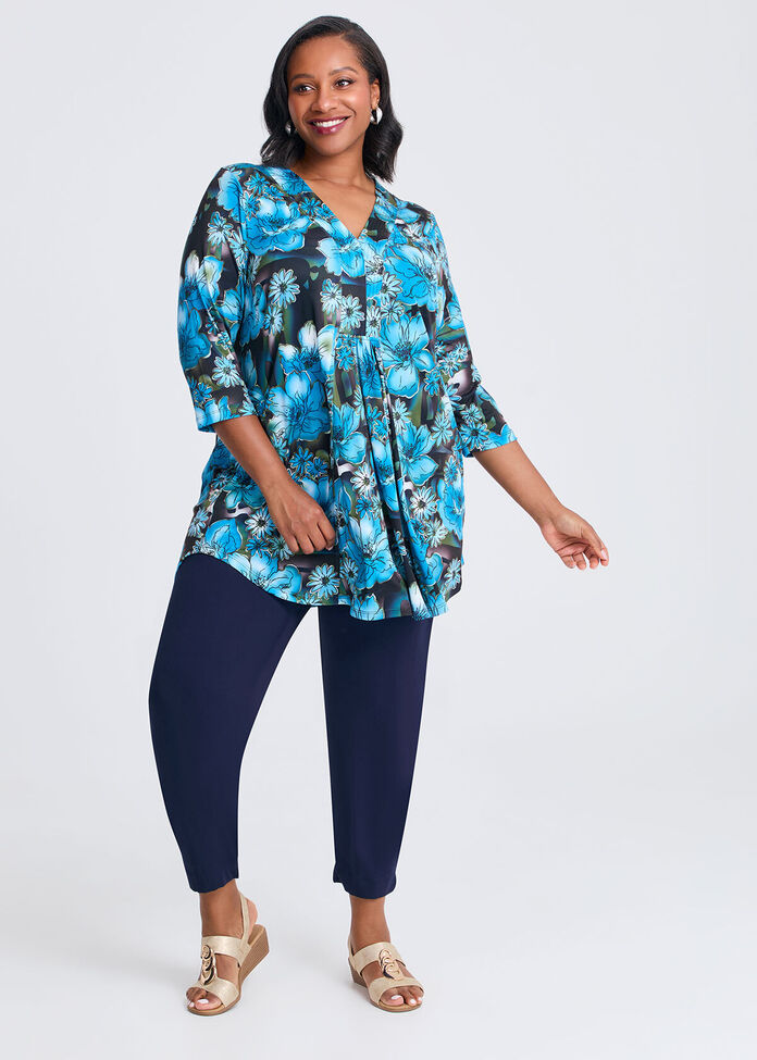 Shop Plus Size Susie V-neck Tunic, Blue | Taking Shape SG