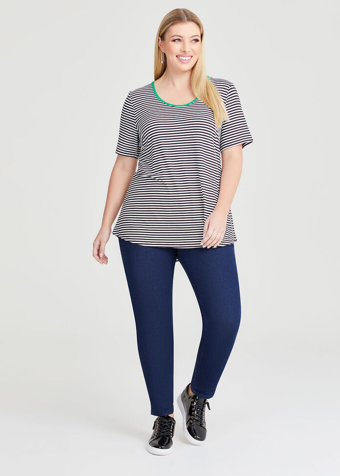 Shop Plus Size Stripe Natural Top, Multi | Taking Shape AU