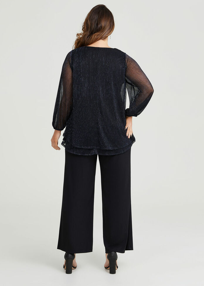 Shop Plus Size Lucia Shimmer Cocktail Blouse, Black | Taking Shape AU