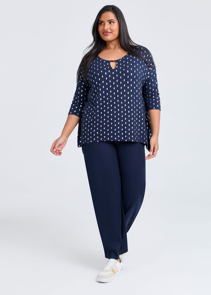 Shop Plus Size Transit Foil Bamboo Tunic, Navy | Taking Shape AU