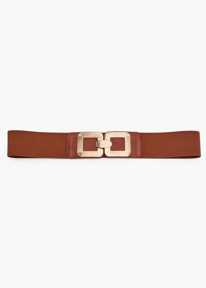 Shop Elastic Front Clip Belt in Brown | Accessories | Taking Shape NZ