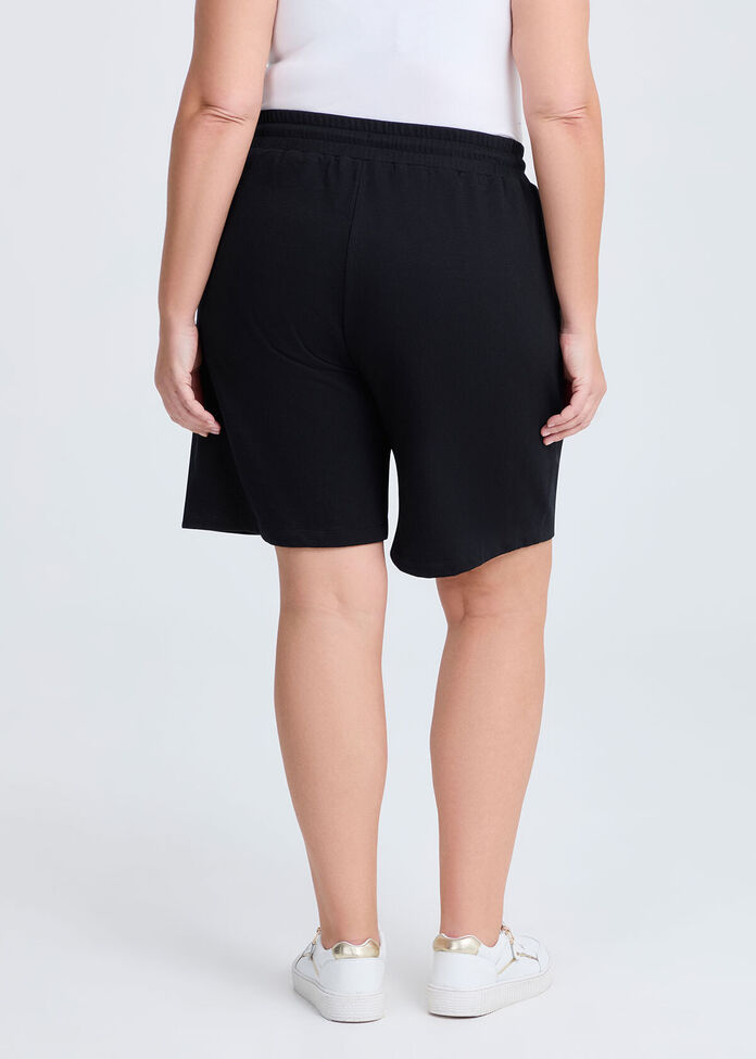 Shop Plus Size Pull On Sweat Short, Black | Taking Shape UK
