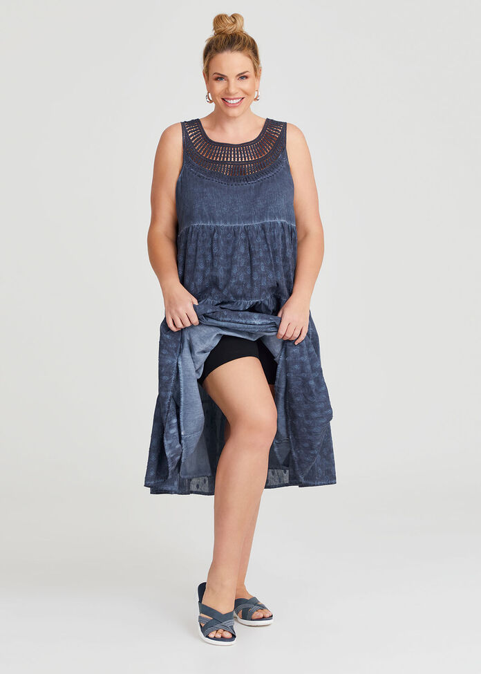 Shop Plus Size Cotton Vintage Wash Dress, Blue | Taking Shape AU