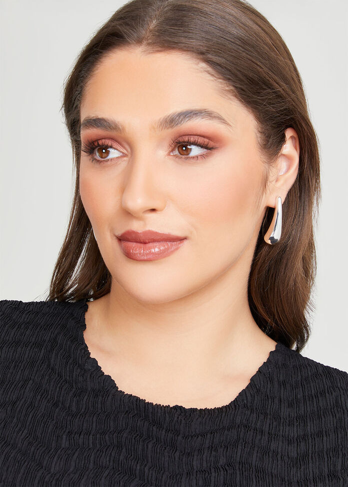 Shop Shiny Silver Earrings in Black | Accessories | Taking Shape AU
