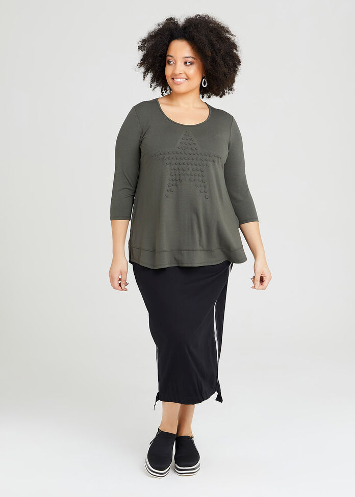 Shop Plus Size Ponte Stride Skirt, Black | Taking Shape AU