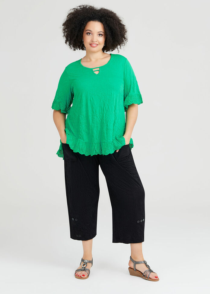 Shop Plus Size Retreat Crush Crop Pant, Black | Taking Shape AU