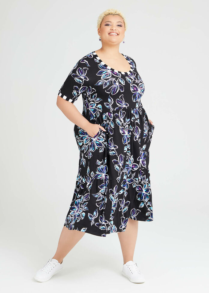 Shop Plus Size Natural Floral Boheme Dress, Print | Taking Shape AU